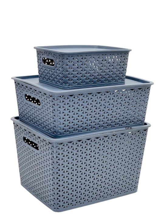 Multipurpose Solitaire Storage Basket with Lid 3 Sizes/ 3pcs or 1pcs ...