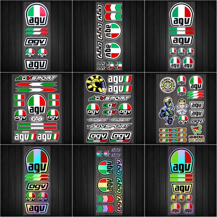 AGV Moto GP Motorcycle Helmet Sticker Helmet Reflective Sticker For AGV ...