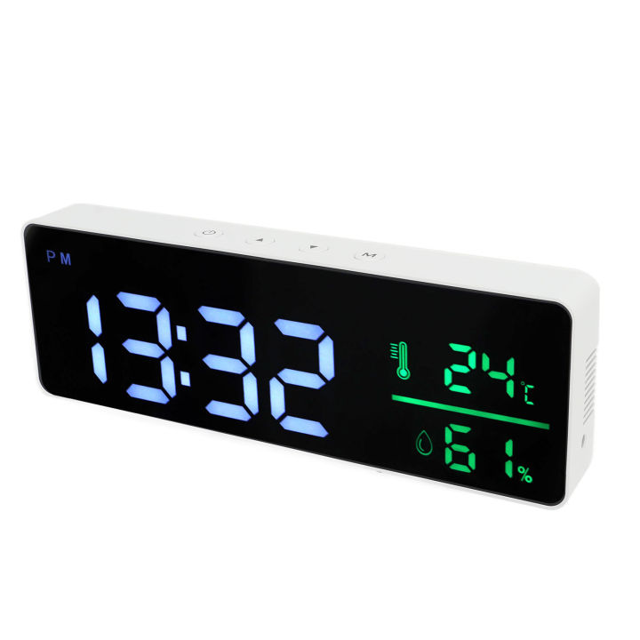 Digital Alarm Clock, Color Screen Wall Mounted LED Alarm Clock for Home ...
