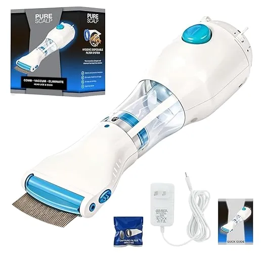 Electric Head Lice Comb – Chemical-Free Lice & Nits Removal Tool with ...