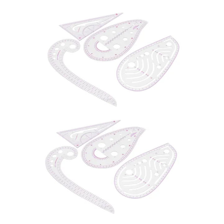 PDTYMWNG 8 Pcs - Metric Ruler Set French Curve Pattern Grading Ruler ...