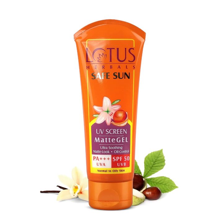 Lotus herbal Safe Sun UV Screen Matte GEL Sunscreen SPF 50 PA+++ | Daraz.lk