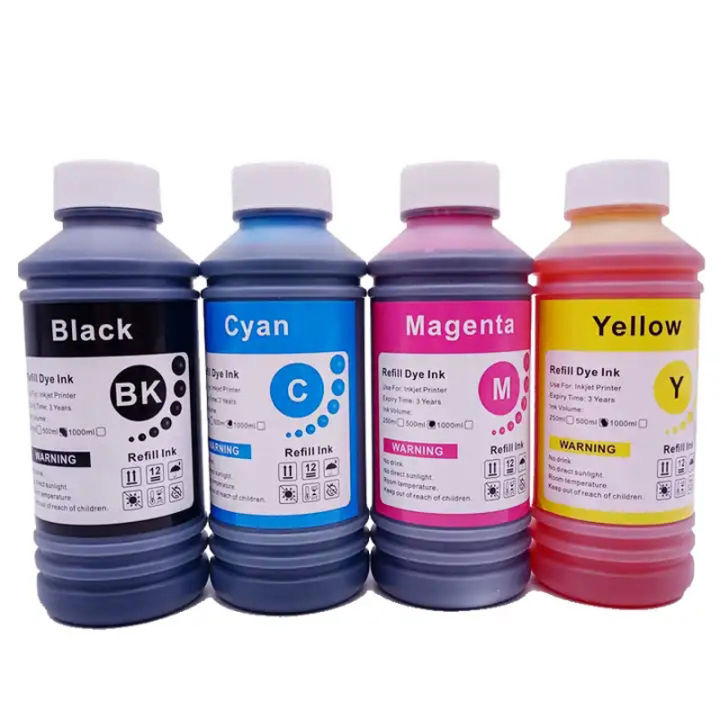 500ML Universal BK C M Y Refill Dye Based Ink Large Capacity Use For ...