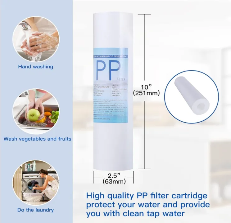 5 Micron Water Filter Cartridge, Sediment Water Filter Replacement ...
