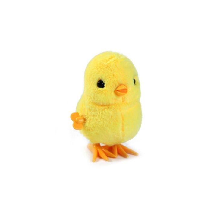 Little Cute Duck Wind Up Jumping Toy Plush Lifelike Clockwork Spring ...