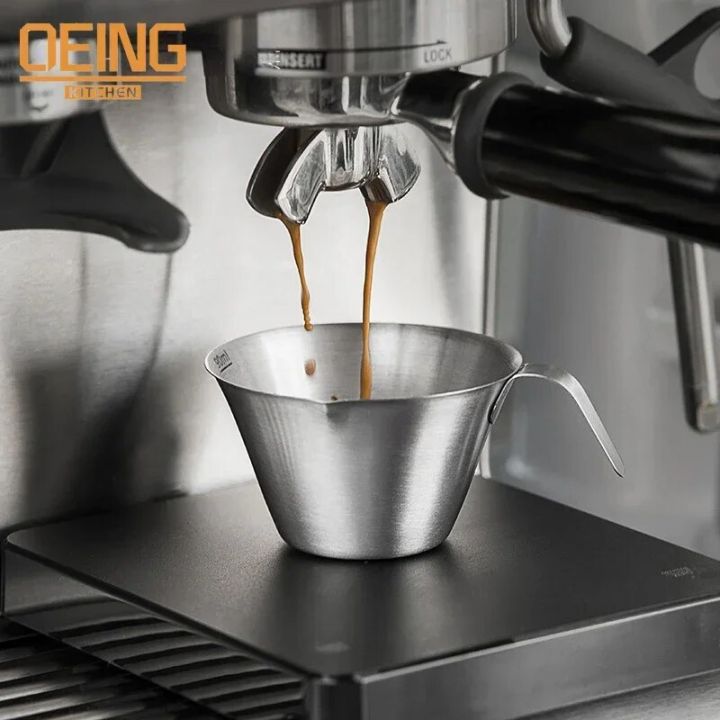 90/200ml Stainless Steel Coffee Measuring Cup Espresso Extraction ...