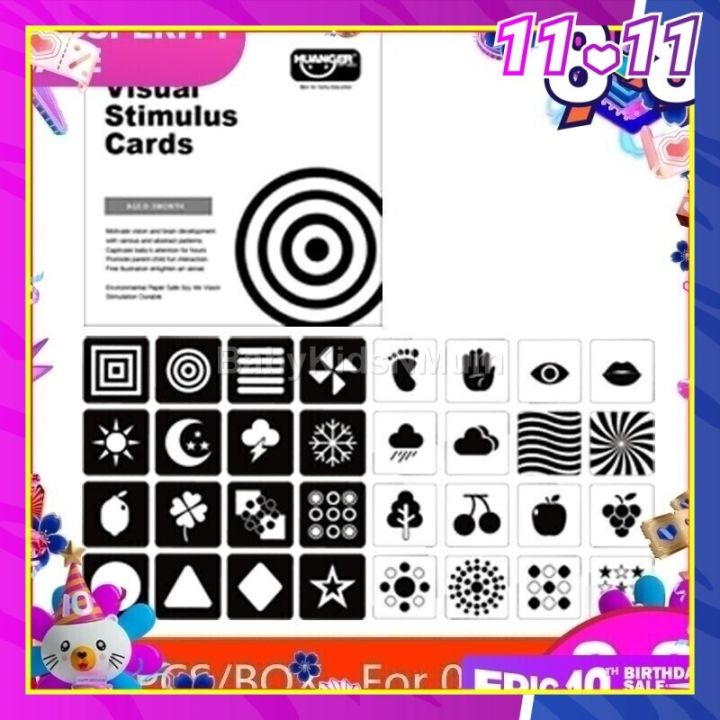 Baby Flashcard Sensory High Contrast Visual Stimulation Learning ...
