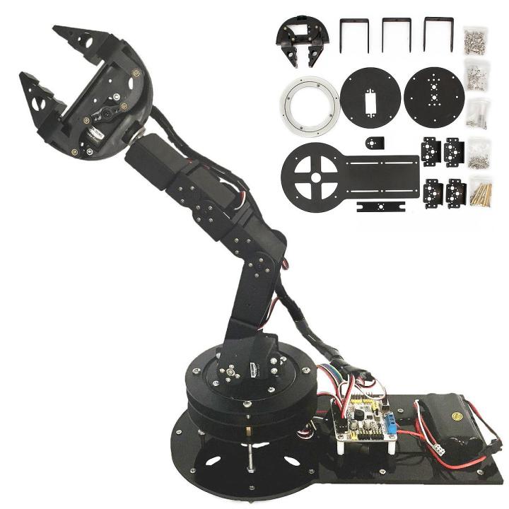 6 DOF Aluminium Arm Clamp Claw Machinery Mechanical Robot Arduino ...