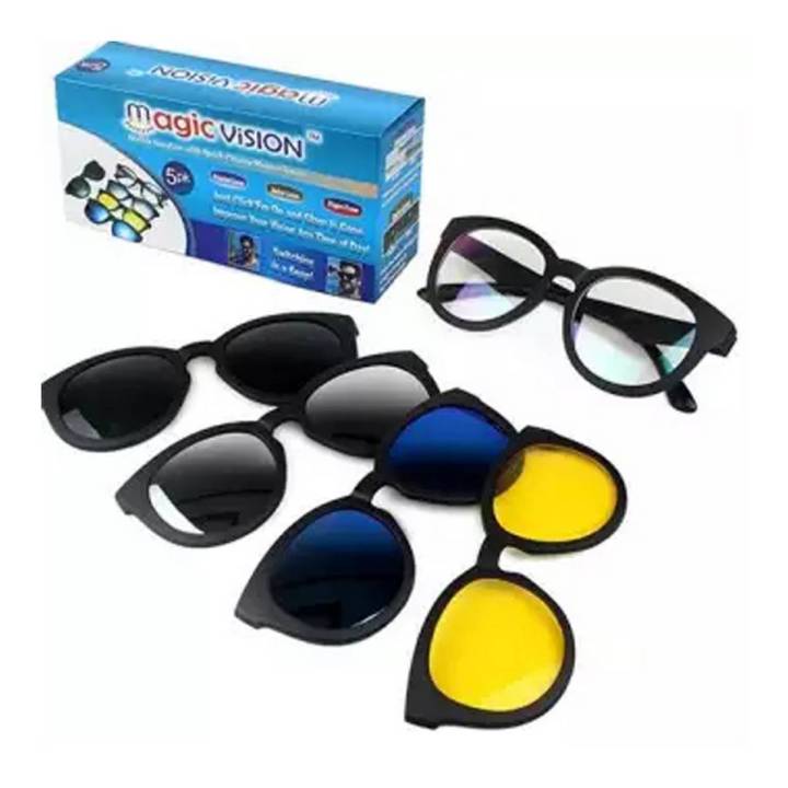 5 in 1 Multi Color Magic Magnetic Vision Glass Sun glass | Daraz.lk