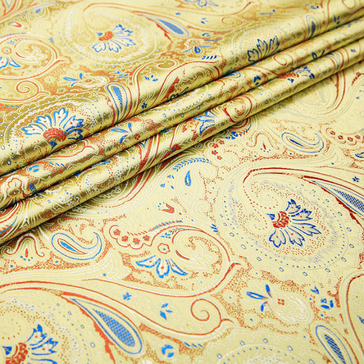 75cm Brocade Jacquard Fabric Satin Silk Flower Dresses/clothes Fabrics ...