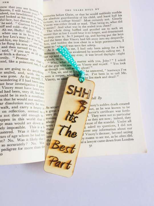 Wooden Cut Engraved Bookmark Reading Inspirational Book Clip Book Stop ...