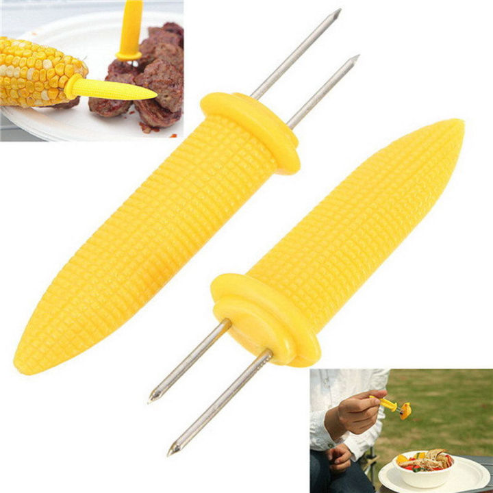 【ZOSR】10 Pcs Stainless Steel Corn Holders Corn on The Cob Skewers Fruit ...