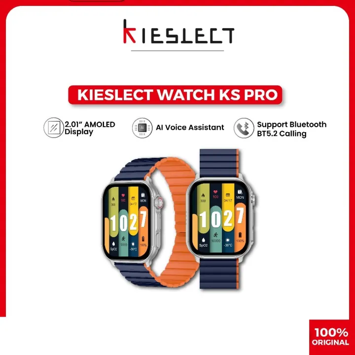 Kieslect Ks Pro Smartwatch with 2.01” AMOLED Display Bluetooth Calling ...