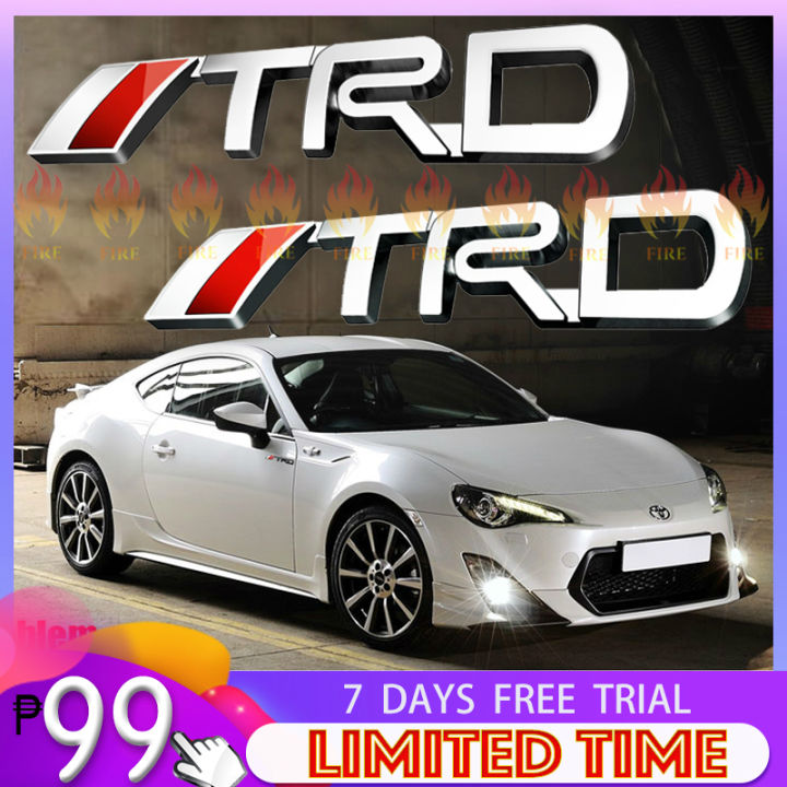 TRD 3D Grille Metal Car Sticker for Toyota Racing Auto Logo Fashion Car ...