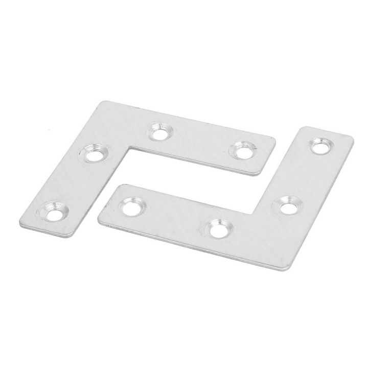 Cabinet corner-30pcs x L-shaped Flat Fixing Plate-Silver | Daraz.lk
