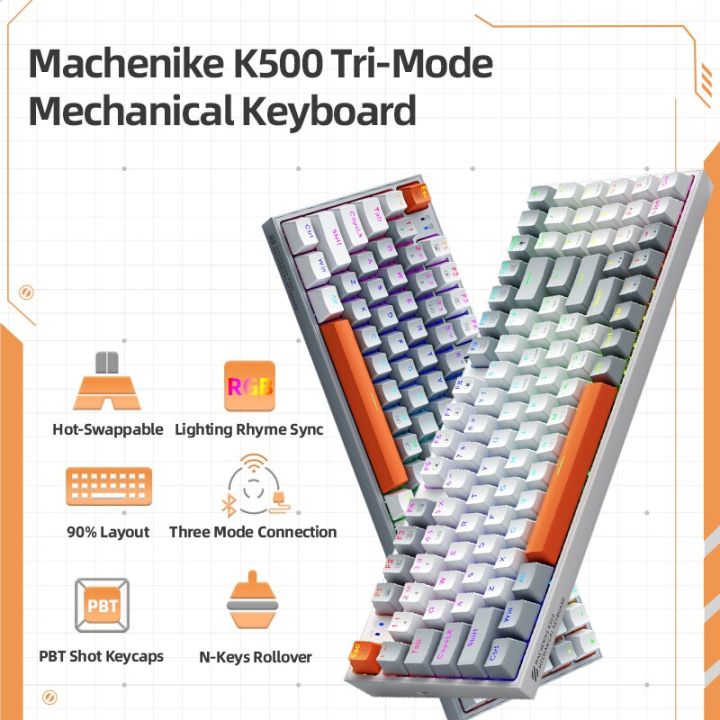 Mechanical Keyboard Gaming Keyboard Machenike K500 Wireless Keyboard ...
