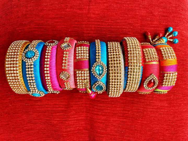 SILK THREAD BANGLES | Daraz.lk