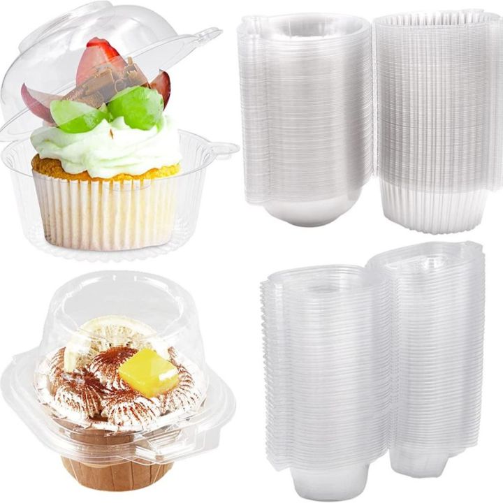 Plastic Cupcake cup cake Holder Clear / Cake Container - 100 Pcs | Daraz.lk