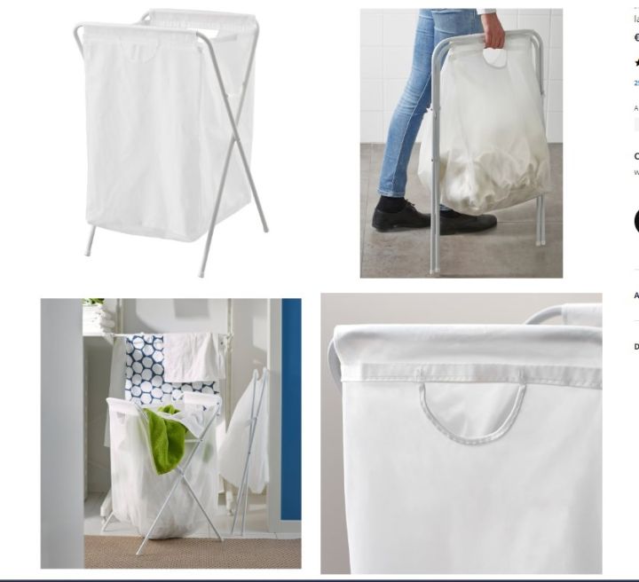 IKEA JALL Laundry Bag with Stand White | Daraz.lk