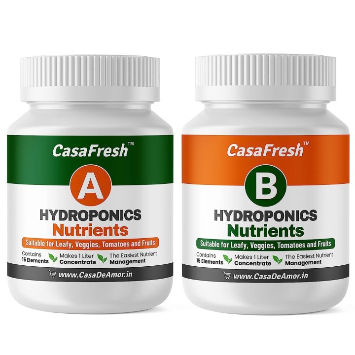 Casa De Amor Hydroponic A & B Nutrients– Suitable for Leafy, Veggies ...