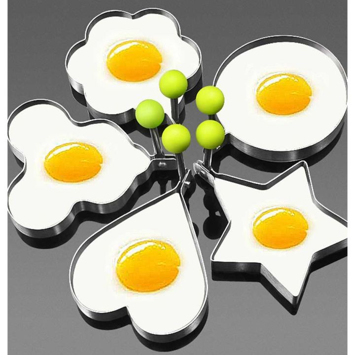 Stainless Steel Egg Shaper Omelette Mold Baking Model Heart Shaped Egg ...