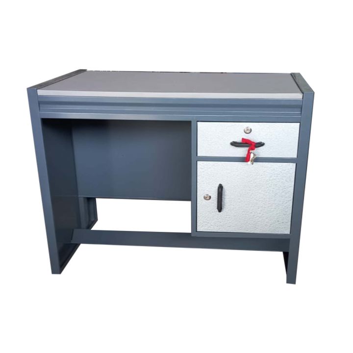 Steel Writing Table with 1 Drawer & 1 Locker-3x2 NO01- 3 years warranty ...