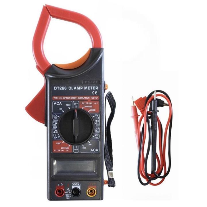 DT-266 Digital Clamp Meter 500V Insulation Tester Unit – Multimeter ...