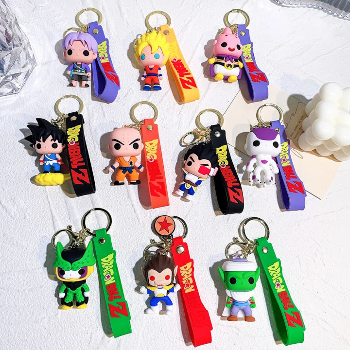 Cartoon Anime Dragon Ball Z Figure Keychain Creative Cute Goku PVC Doll ...