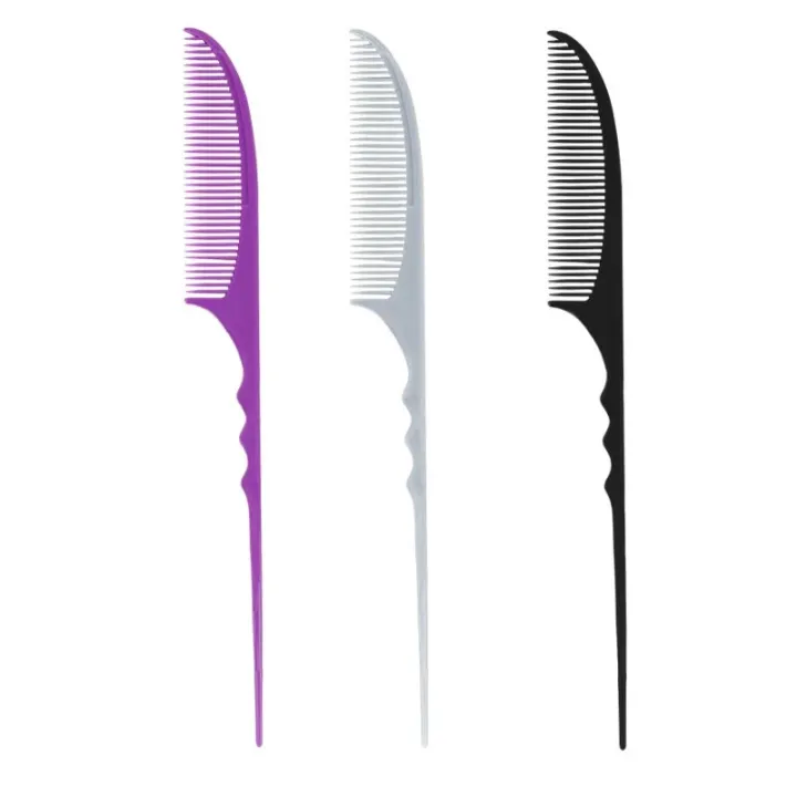 1PC Barber Anti-Static Hair Comb Hairstyling Rat Tail Hairbrush Moon ...