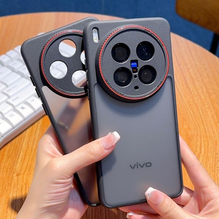 Luxury Armor Shockproof Case For Vivo X200 Pro Mini Ultra Matte Clear Black Red Circle Lens ...