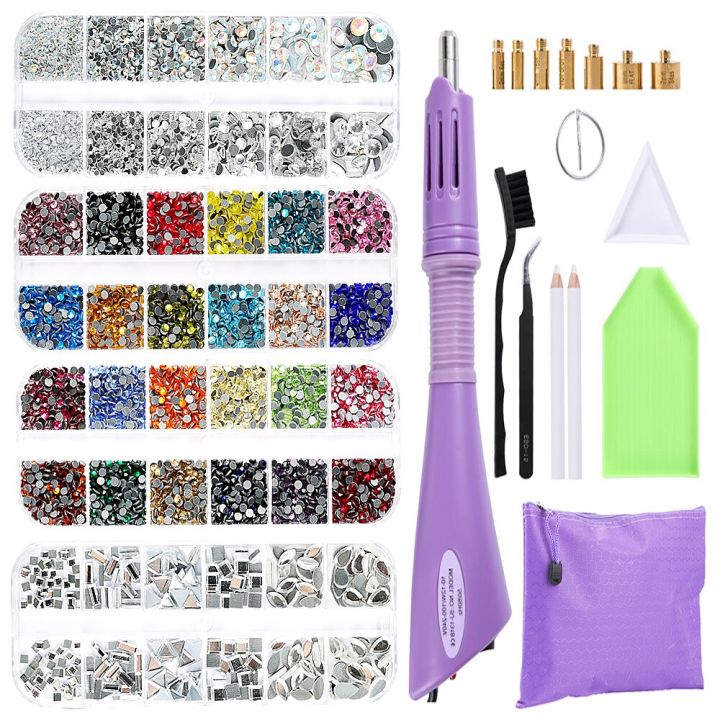 2000pcs-9600Pcs/Box DMC Hot Fix Rhinestone Hotfix Applicator with 7 ...