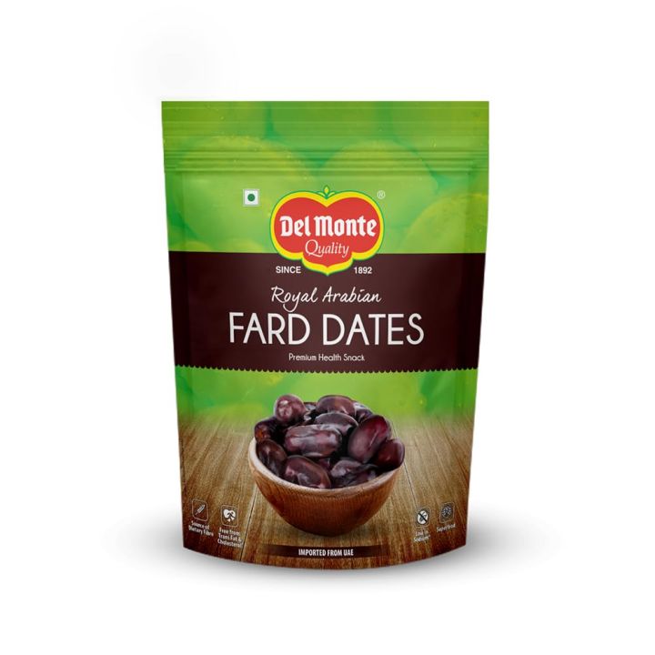 Del Monte Royal Arabian Fard Dates, 500gms, Dried (FROM INDIA FAAZ ...