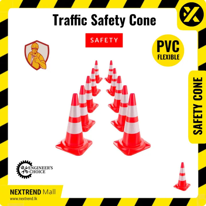Traffic Safety Cone 20'' inch / 50cm With Reflective Collars PVC ...