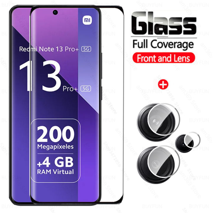 2-in-1 Curved Glass For Xiaomi Redmi Note 13 Pro+ Tempered Glass Note13 ...