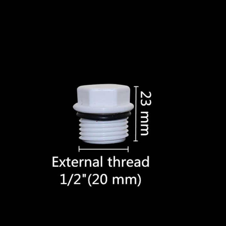 【ZOSR】10 Pcs PVC Pipe End Plugs 1/2'',3/4'',1'' Male Thread Drip ...