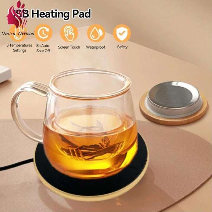 Umisu Thermostatic Coaster Cup Heater Mug Warmer 3 Gear 55°C Hot Tea ...