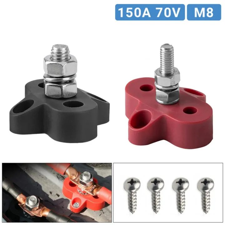 Dc 48v 150a Busbar M6 M8 M10 Terminal Block Studs Power Distribution Terminal Stud Bus Bar ...