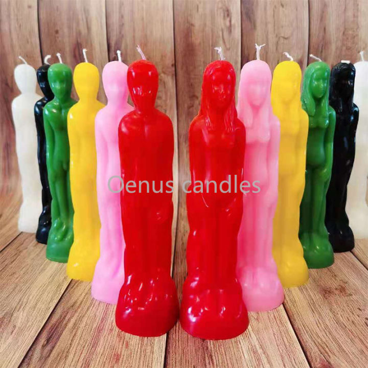 1pcs Black Candle Ritual Female Male Figure Human Candle Soy Wax ...