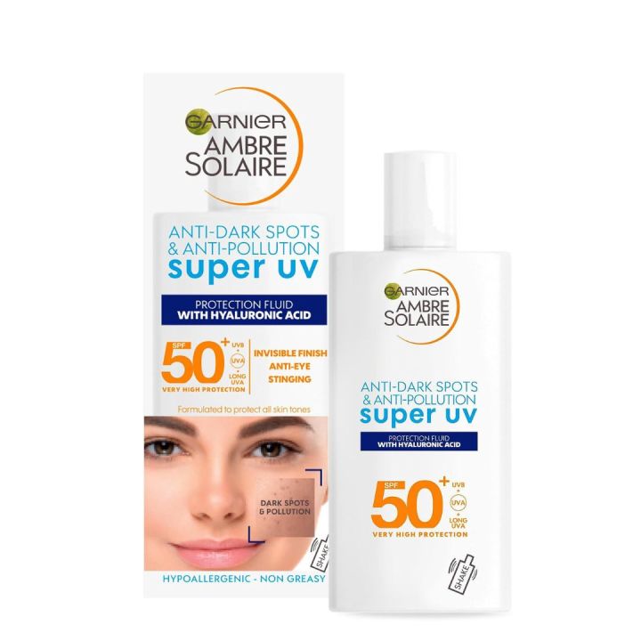GARNIER AMBRE SOLAIRE SUPER UV Face Fluid SPF 50+ - 40 ml | Daraz.lk