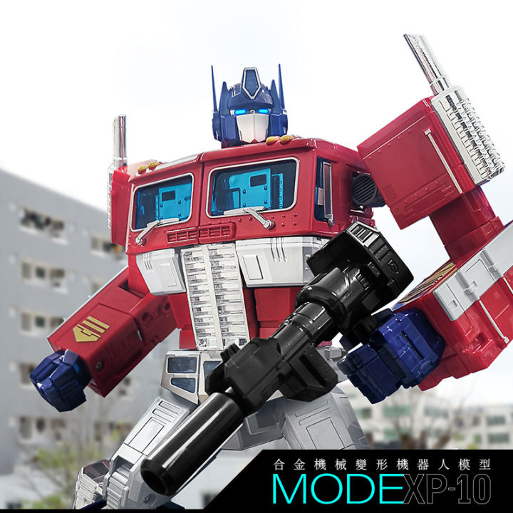 MMP10 Oversized Morphing Toy Car Optimus Figure Pillar Robot Flat Head ...