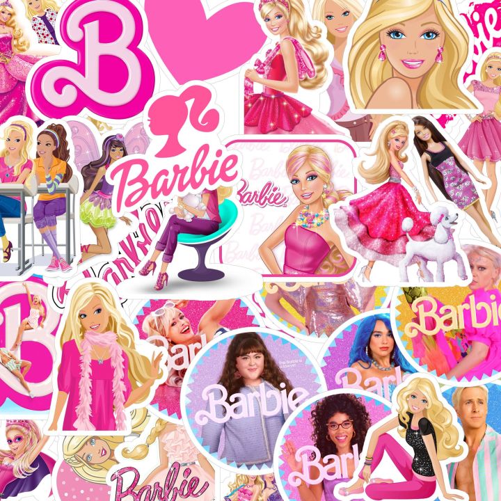 20/40/60pcs Barbie Stickers Cute Barbie Doll Princess Stickers for ...