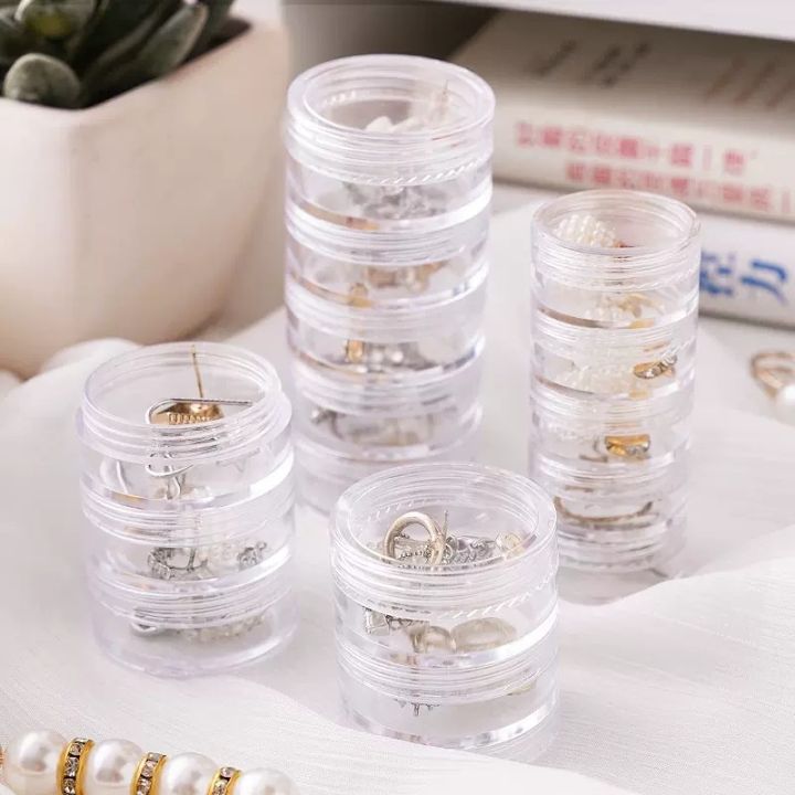 Transparent Round 5 Layer Jewelry Organizer Box Storage | Daraz.lk
