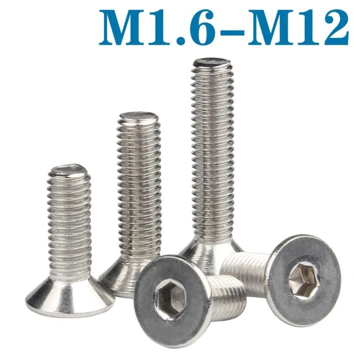 Inspection Tools1-50pcs M1.6 M2 M2.5 M3 M4 M5 M6 M8 M10 M12 Stainless Steel DIN7991 Hexagon Hex ...