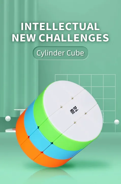 QY Speed Cube Cylinder Cube Professional Cylinder Rubik's Cube 3x3x3 ...