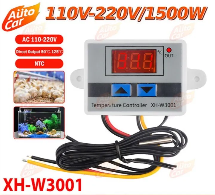 Digital LED Temperature Controller, AC 110-220V Temperature Controller ...