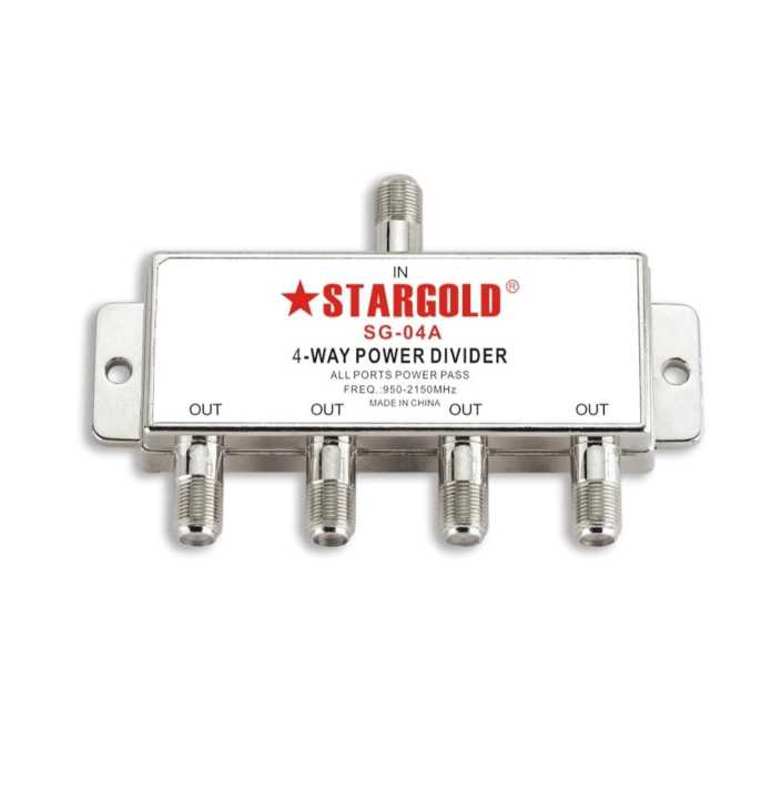 Digital 4-Way Coaxial Cable Splitter -RG6 Compatible, Work with ...
