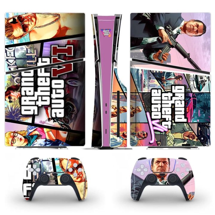 Ineverlefte Grand Theft Auto VI GTA 6 PS5 Slim Disc Skin Sticker Decal ...