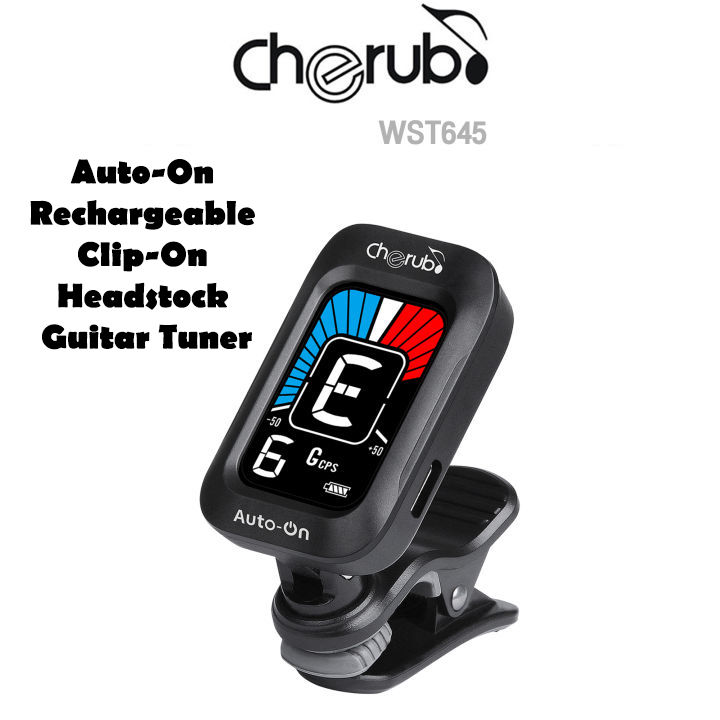 Cherub WST-645 Rechargeable Clip Tuner, Can Be Charged Many Times, USB ...