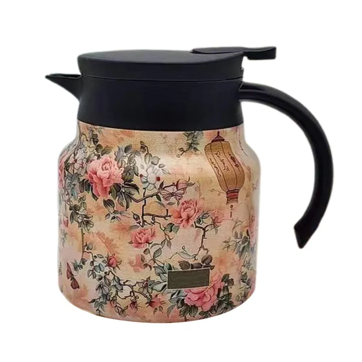 Vividaea Thermal Carafe with Lid Vintage Floral Thermal Coffee Carafe ...
