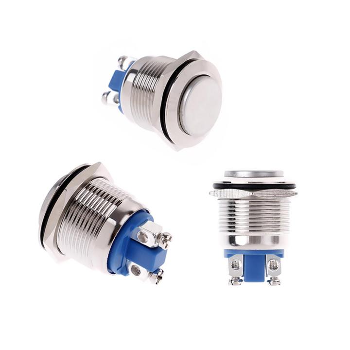 1Pc 19mm waterproof momentary metal push button switch high head ...